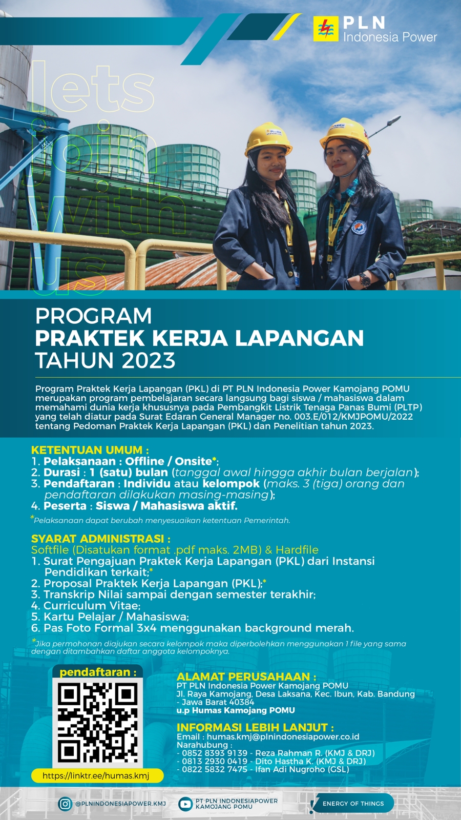 Program PKL di PT PLN Indonesia Power Kamojang POMU, Yuk Daftar! – Universitas Garut