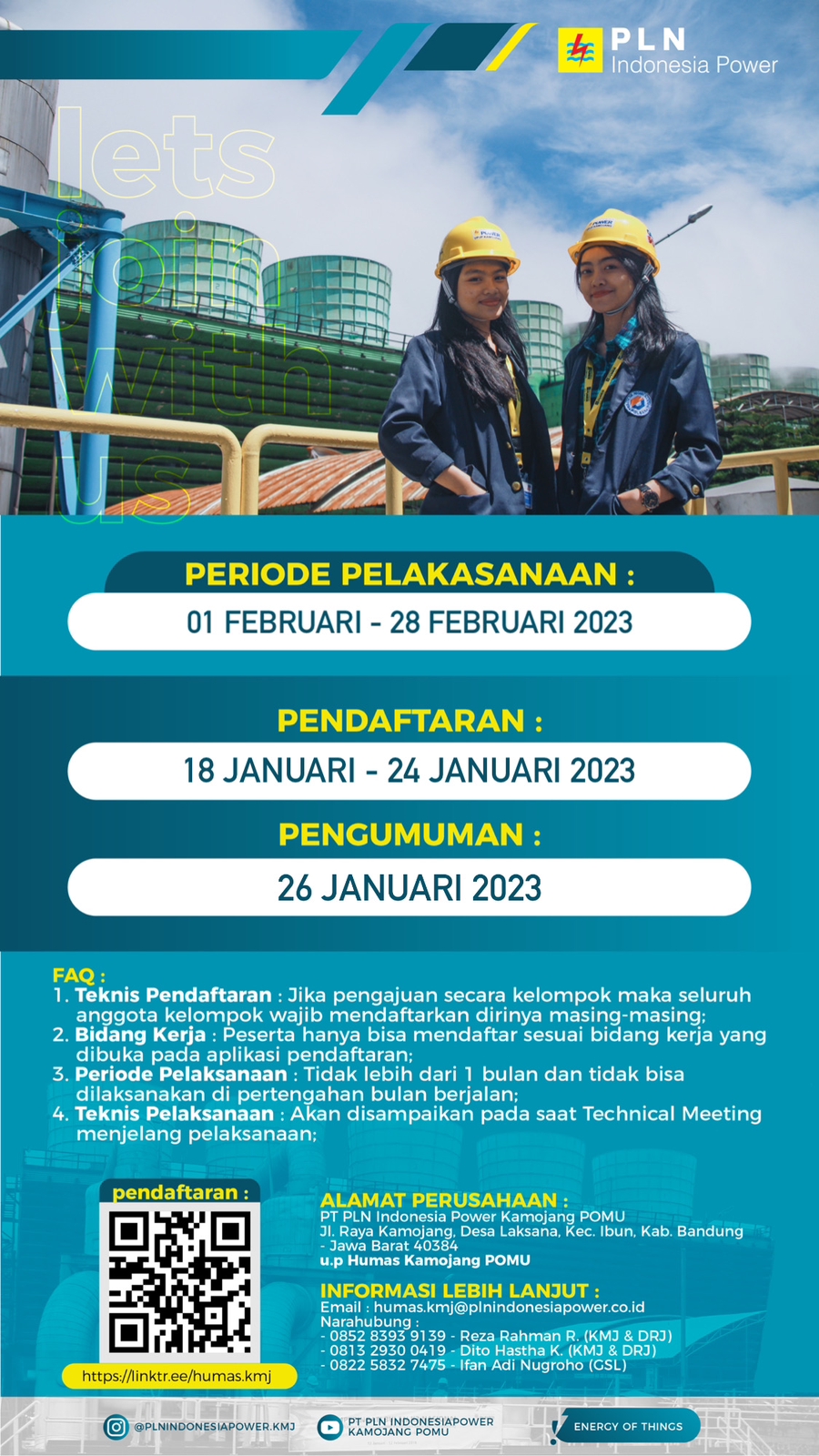 Program PKL di PT PLN Indonesia Power Kamojang POMU, Yuk Daftar ...