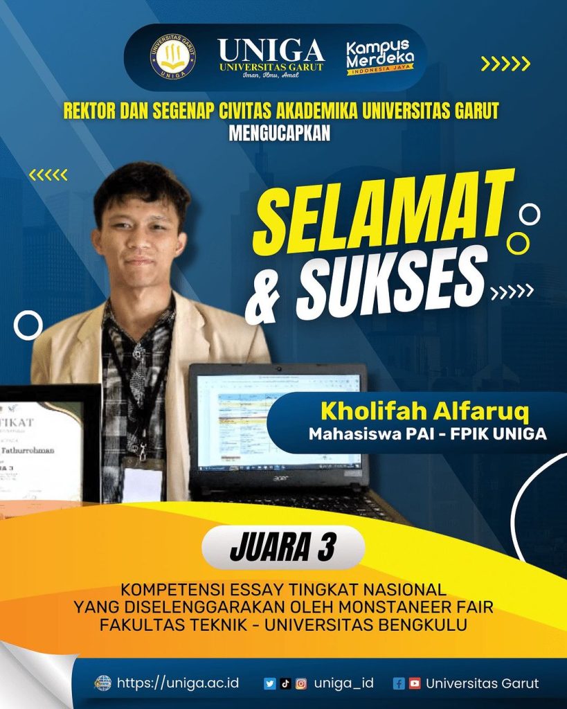 Mahasiswa FPIK Uniga Meraih Juara 3 Kompetensi Essay Tingkat Nasional – Universitas Garut