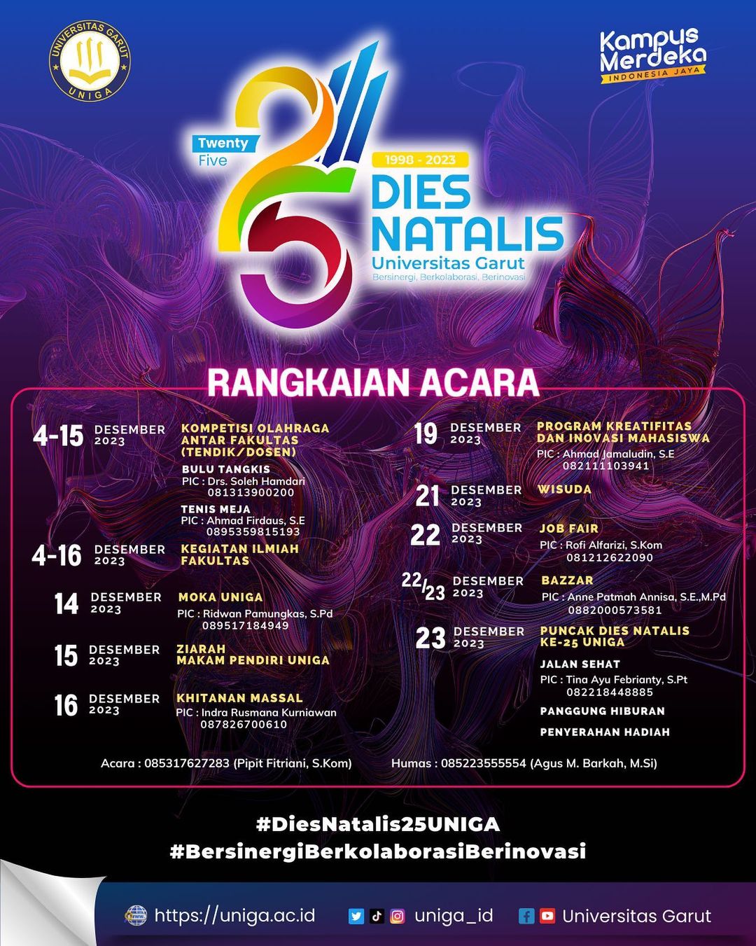 Road to Celebrate 25TH Dies Natalis Universitas Garut – Universitas Garut
